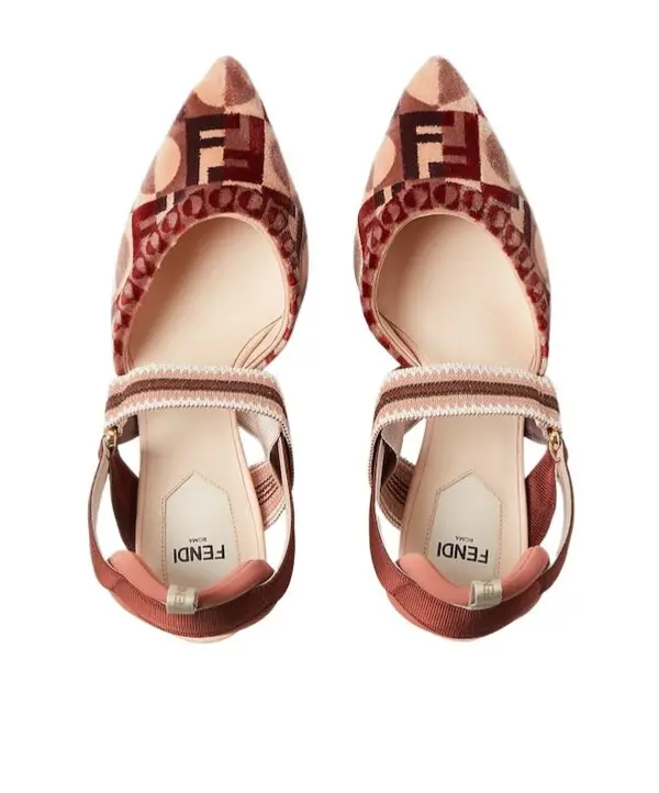 Fendi Colibr Pointed-toe Slingback Pumps
