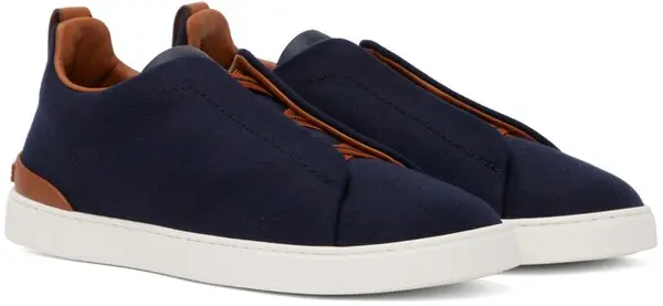 Zegna Triple Stitch Wool Sneakers