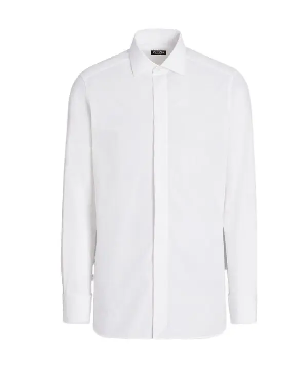 Zegna Trofeo Long-sleeved Shirt - White