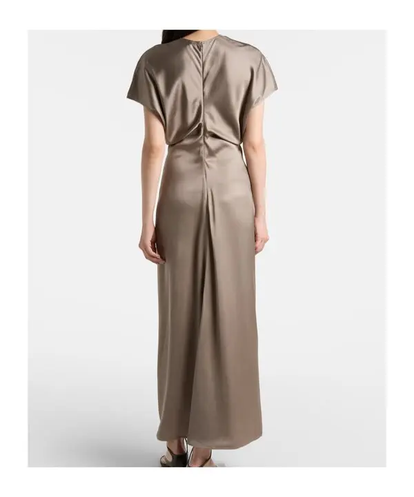 TOTEME Draped Satin Maxi Dress