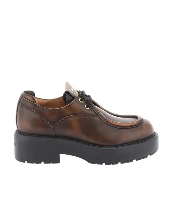 Miu Miu Logo Loafers