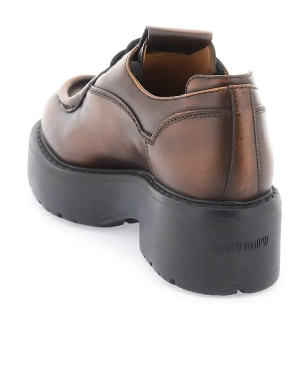 Miu Miu Logo Loafers
