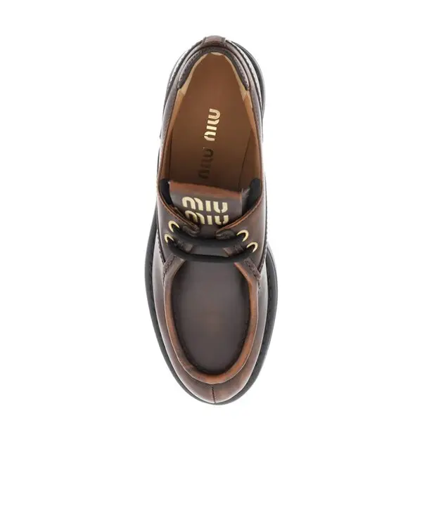 Miu Miu Logo Loafers