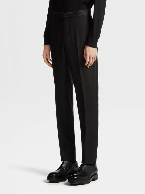 Zegna Side Pocket Wool Dress Trousers