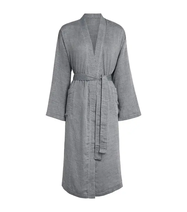 UCHINO Cotton Marshmallow Gauze Robe - Grey