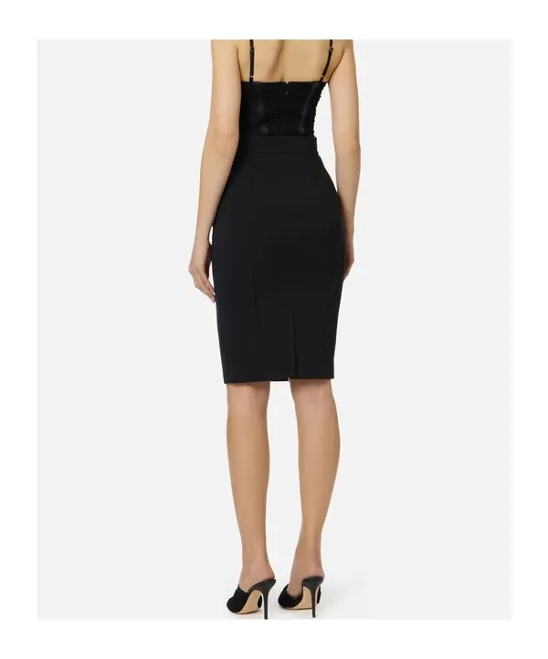 Elisabetta Franchi Midi Skirt With Logo Detail