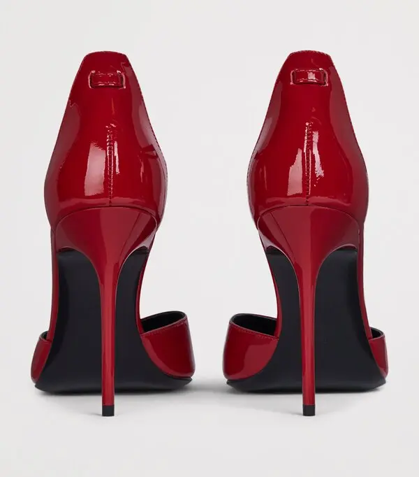 Balmain Patent Leather Sync Heeled Sandals 95