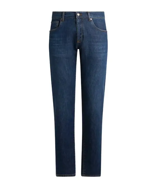 Etro Slim-fit Cotton-blend Denim Jeans - Blue