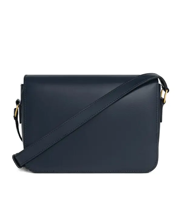 Celine Teen Triomphe Bag In Shiny Calfskin - Blue