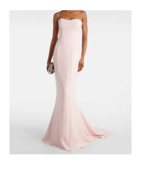 SAFIYAA LONDON Trumpet Crepe Gown
