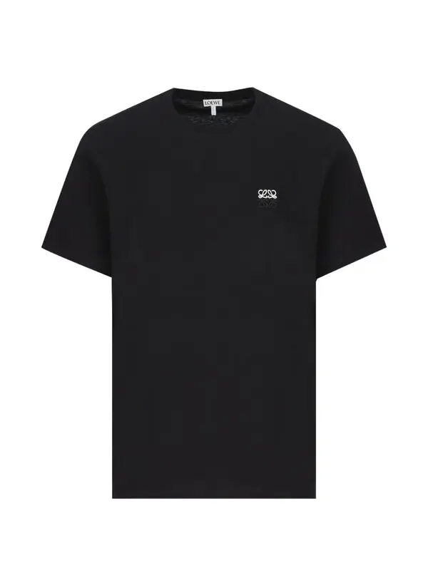 Loewe Logo Detailed Short Sleeved T-shirt - Black