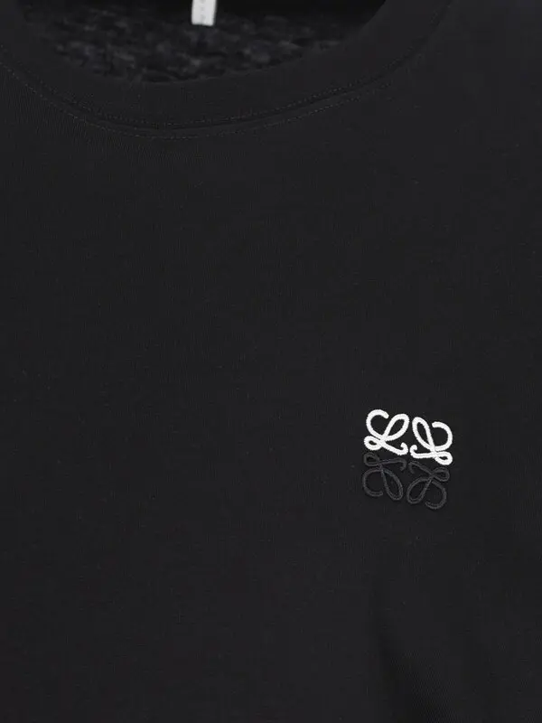 Loewe Logo Detailed Short Sleeved T-shirt - Black