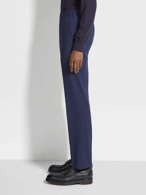 Zegna Trofeo Seersucker Pinstripe Pants