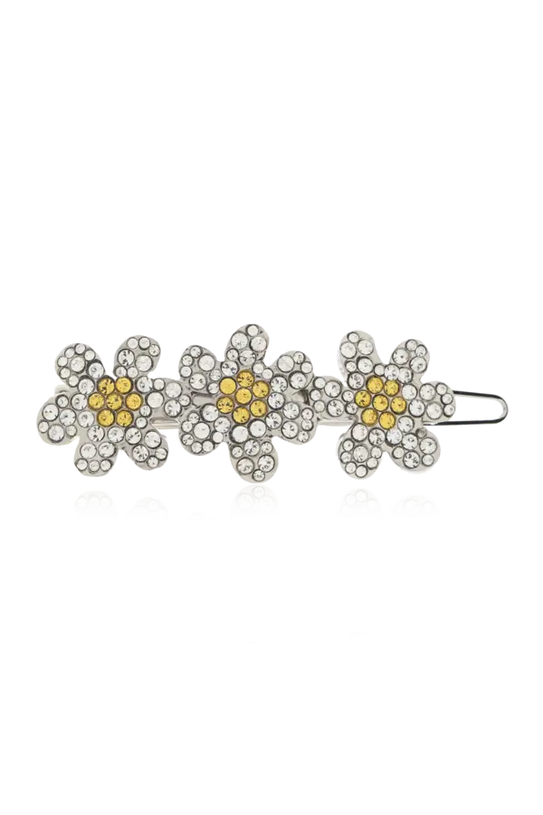 Marni Hair Clip With Shimmering Crystals - Silver