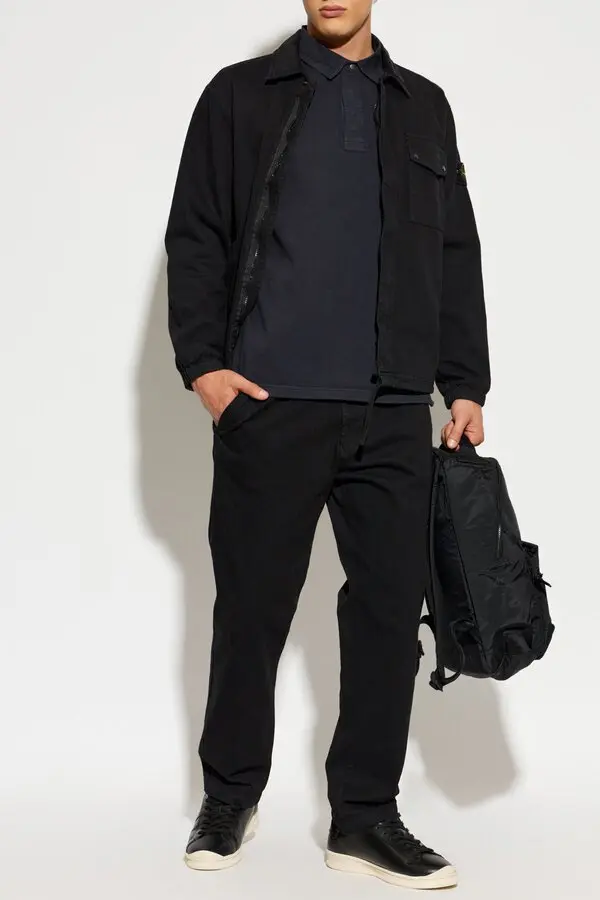 Stone Island Jacket With Logo Patch