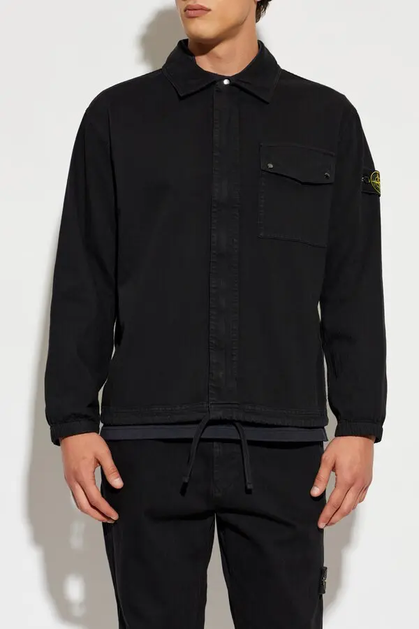 Stone Island Jacket With Logo Patch