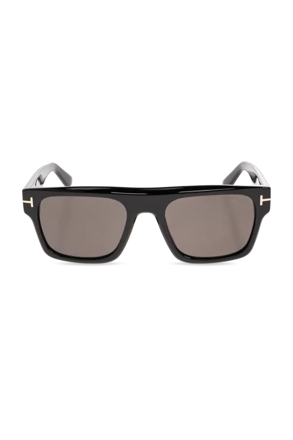TOM FORD Rectangular Full Rim Sunglasses - Black