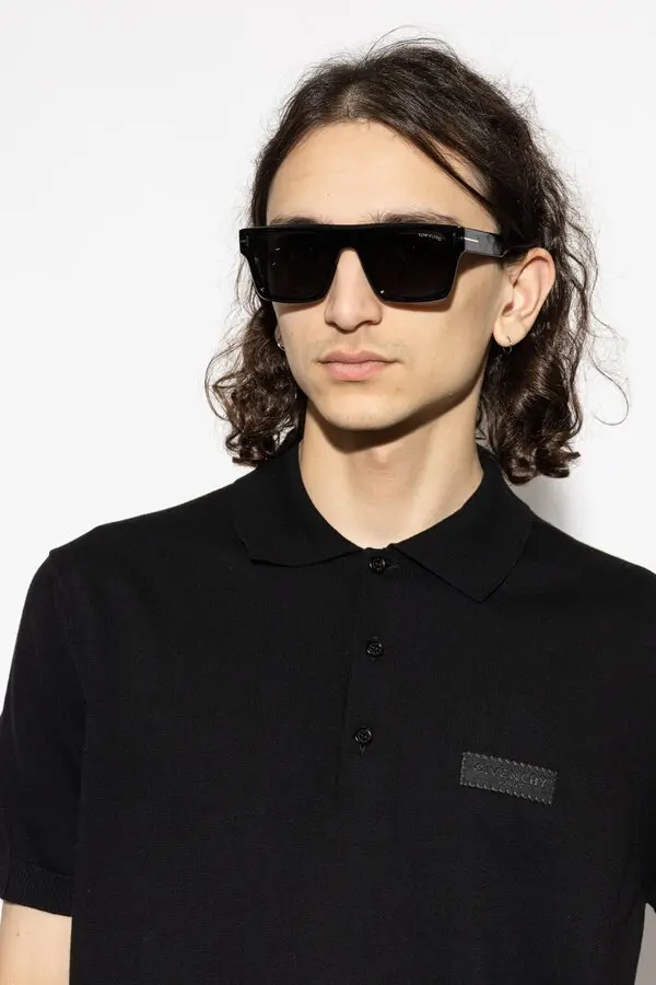 TOM FORD Rectangular Full Rim Sunglasses - Black