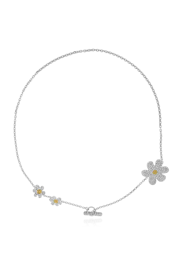 Marni Necklace With Shimmering Crystals - Silver