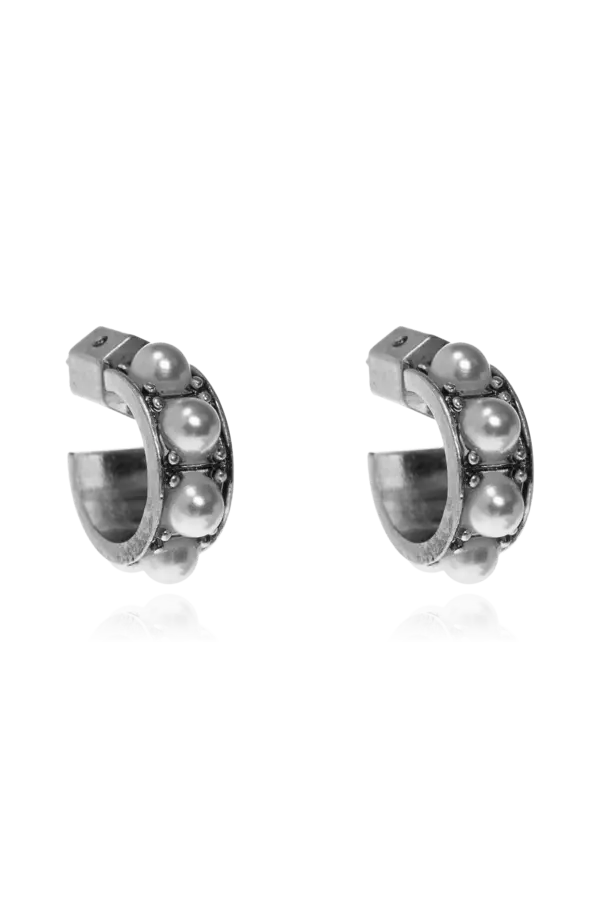 ALLSAINTS Earrings With Glass Pearls - Silver