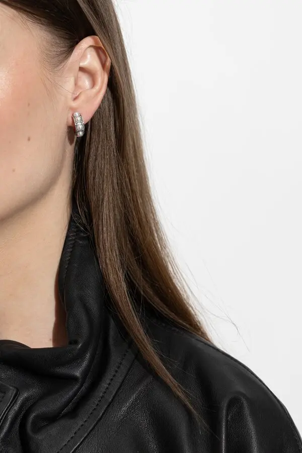 ALLSAINTS Glass Pearl Hoop Earrings
