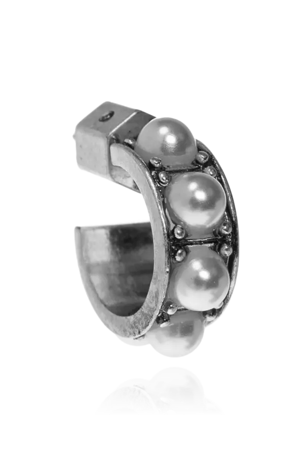 ALLSAINTS Glass Pearl Hoop Earrings