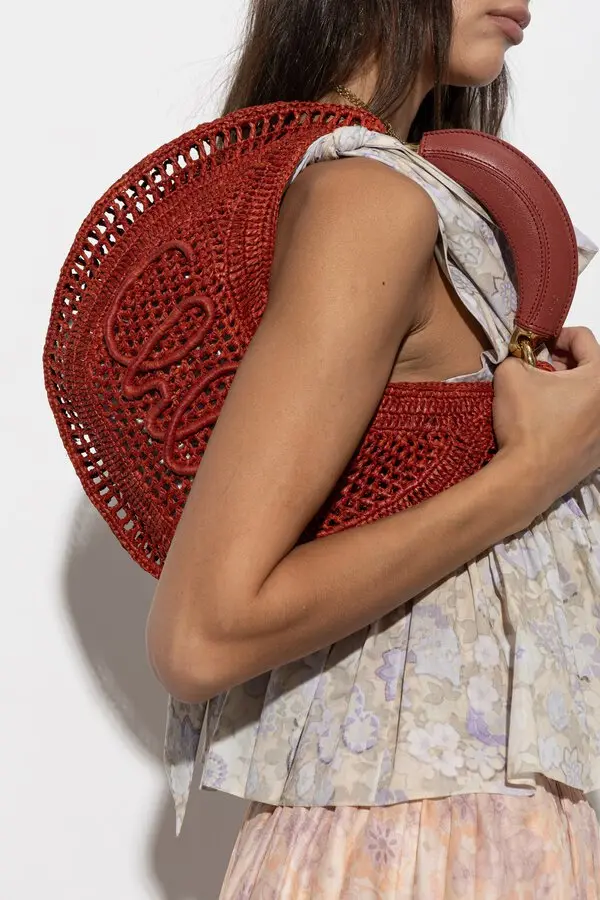 Chloé Summer Banana" Raffia Hobo Bag