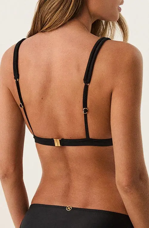 VIX PAULA HERMANNY Meera Triangle Bikini Top - Black