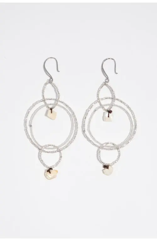 Bimba Y Lola Mother-of-pearl Seashell Earrings - Silver