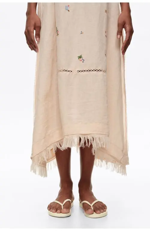 Bimba Y Lola A-line Mini Dress With Embroidery And Lace Trims