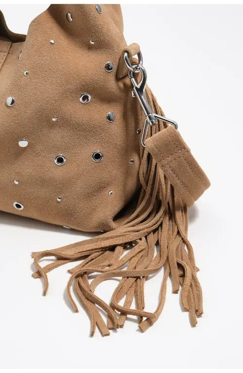 Bimba Y Lola Small Paper Suede Handbag