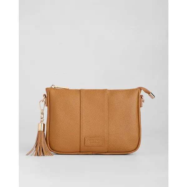 POM POM LONDON City Slim Crossbody Bag - Maple