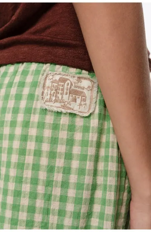 Bimba Y Lola Checked Corset Waist Trousers