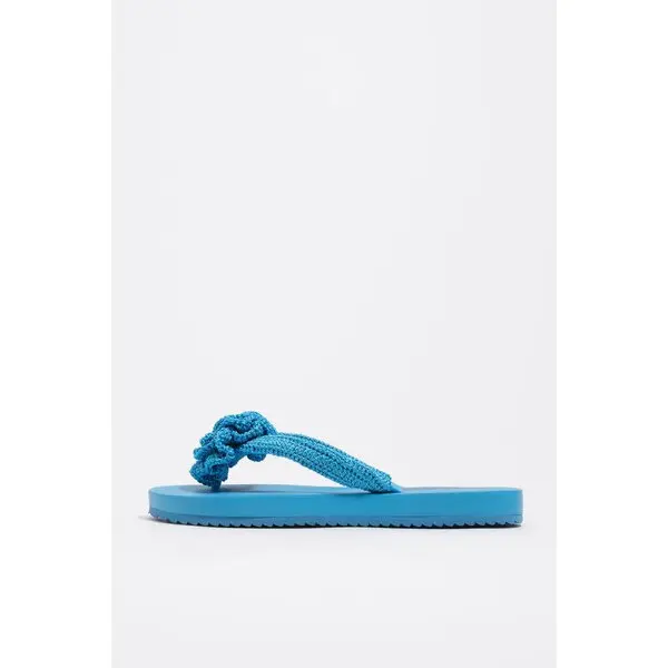 Bimba Y Lola Crochet Flower Flip-flops - Blue