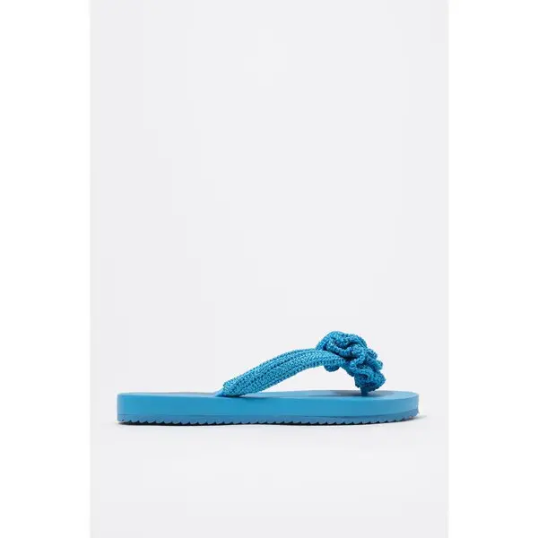 Bimba Y Lola Crochet Flower Flip-flops - Blue