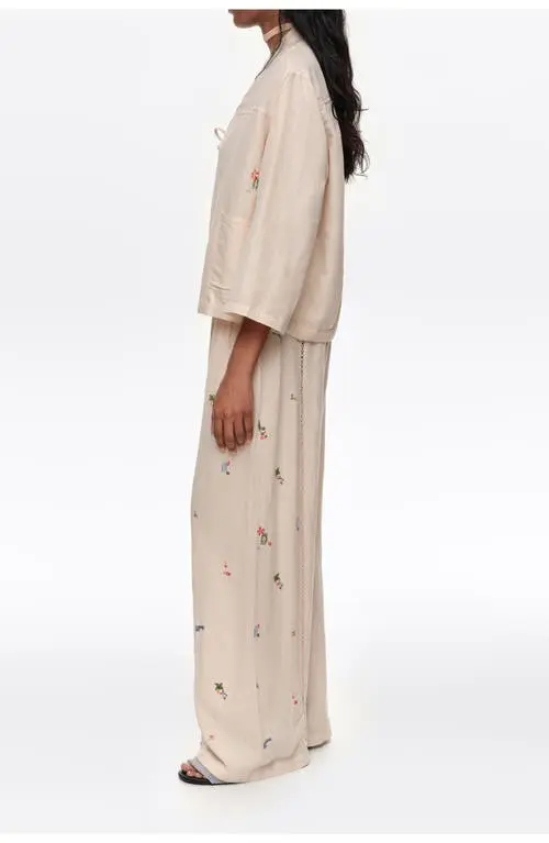 Bimba Y Lola Mini Embroidered Kimono Jacket