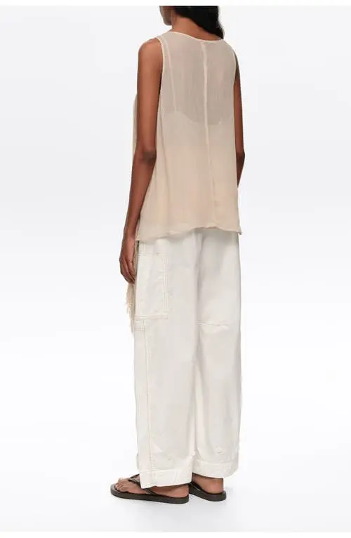 Bimba Y Lola Strappy Frayed Edge Top