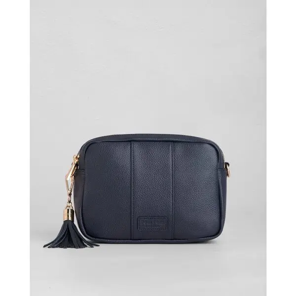 POM POM LONDON City Duo Crossbody Bag - Navy