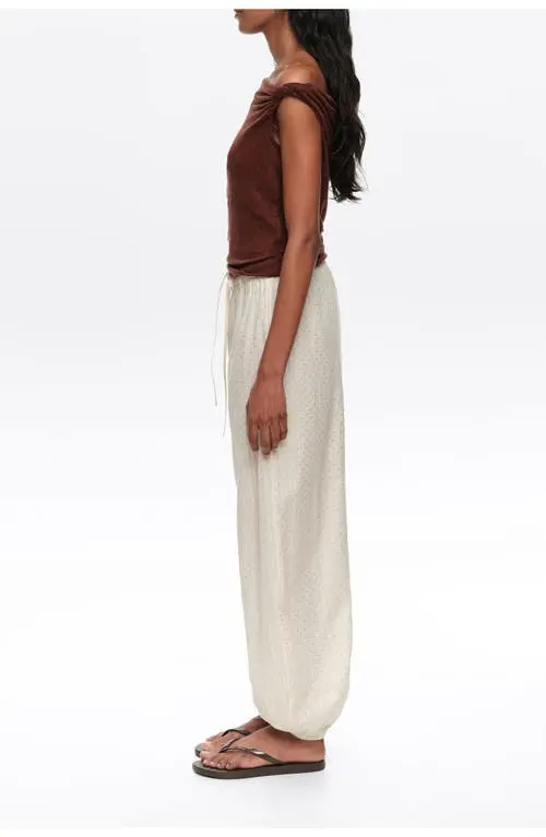Bimba Y Lola Linen Knot-neckline Top