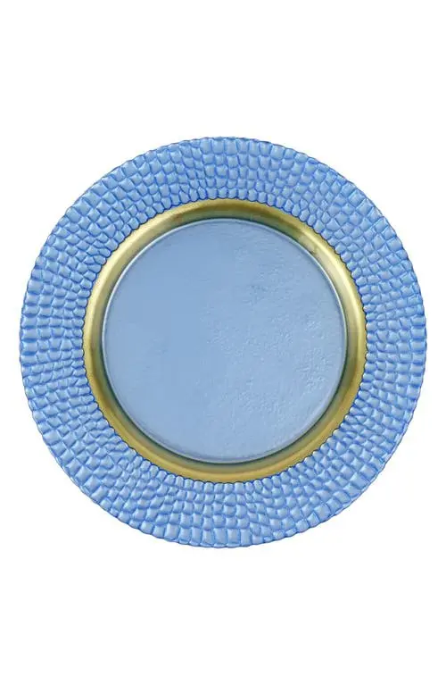 VIETRI Pelli Glass Charger Plate - Blue