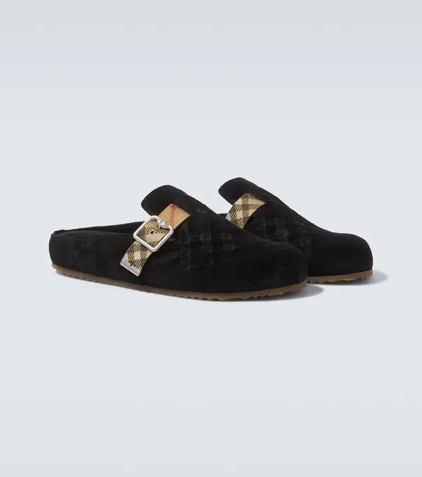 Burberry Urchin Suede Clogs
