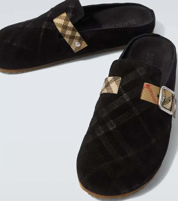 Burberry Urchin Suede Clogs