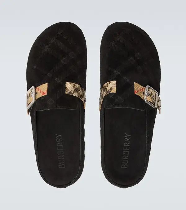 Burberry Urchin Suede Clogs