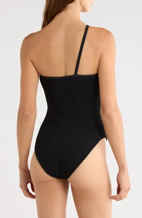 Hunza G Clara One-shoulder One-piece Swimsuit - Black