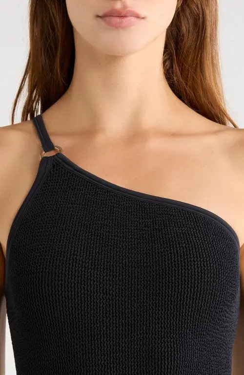 Hunza G Clara One-shoulder One-piece Swimsuit - Black