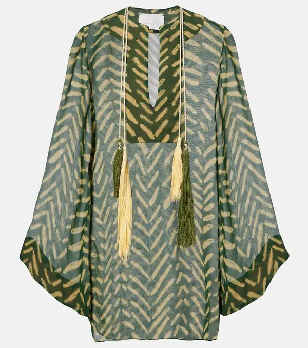 Johanna Ortiz Printed Cotton Kaftan - Green
