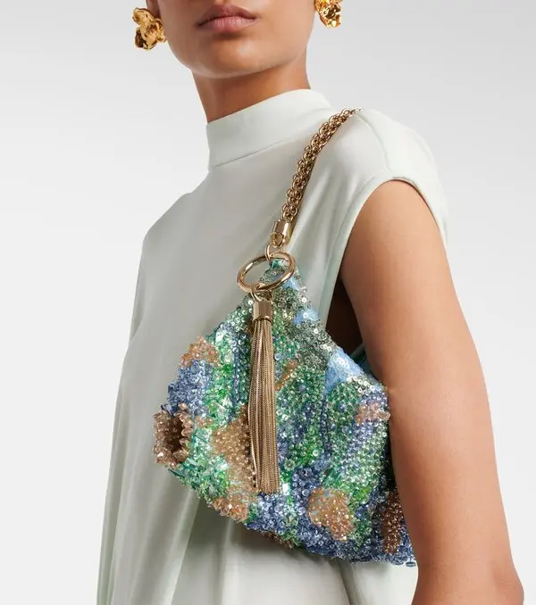 JIMMY CHOO Callie Small Brocade Top-handle Bag