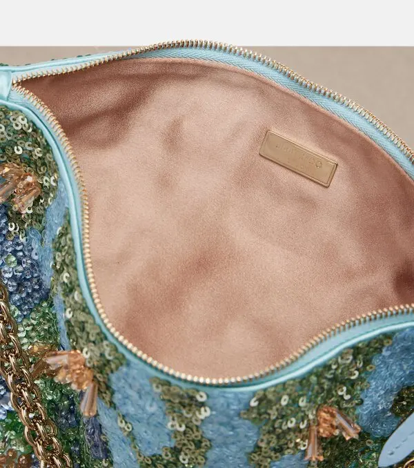 JIMMY CHOO Callie Small Brocade Top-handle Bag
