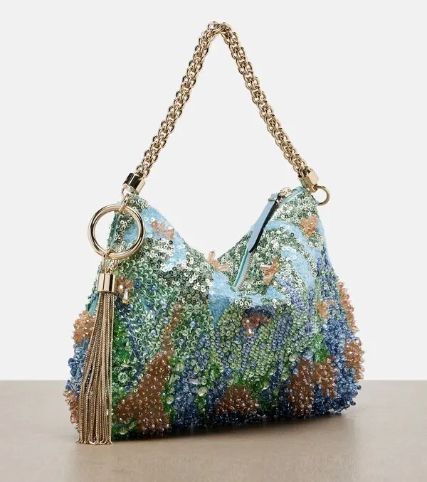 JIMMY CHOO Callie Small Brocade Top-handle Bag