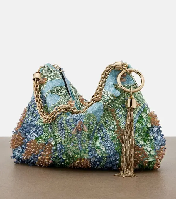 JIMMY CHOO Callie Small Brocade Top-handle Bag